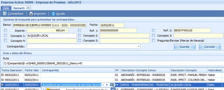 Norma 43 - Formato Norma 43 Bancos