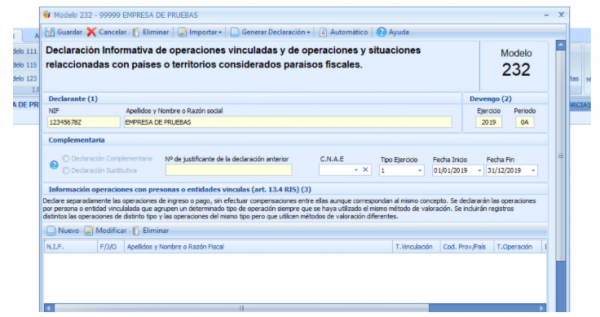 MODELO 232 EN EL PROGRAMA FISCAL CONTABLE DEL CLUB DEL ASESOR - Cegid ...